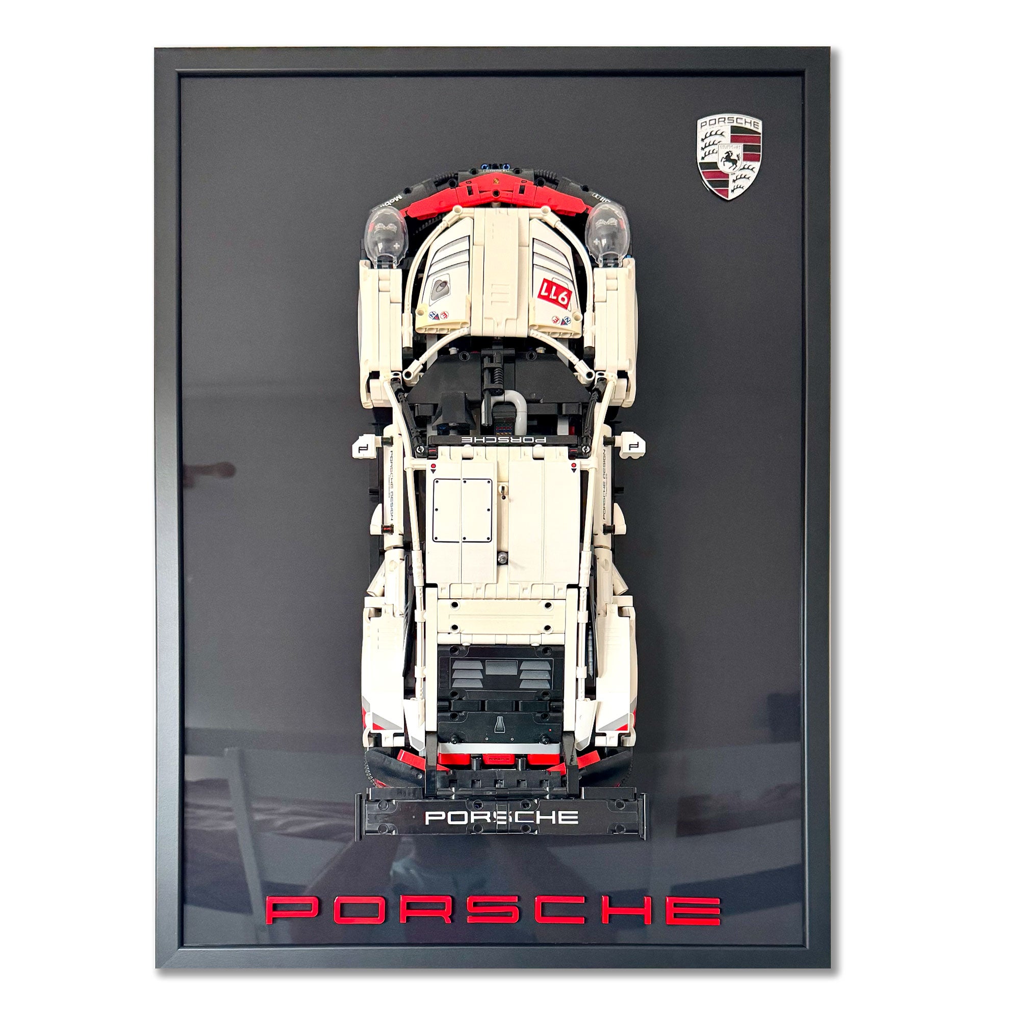 Premium Wall Display for LEGO® Technic Porsche 911 RSR (42096) – KIDIBI