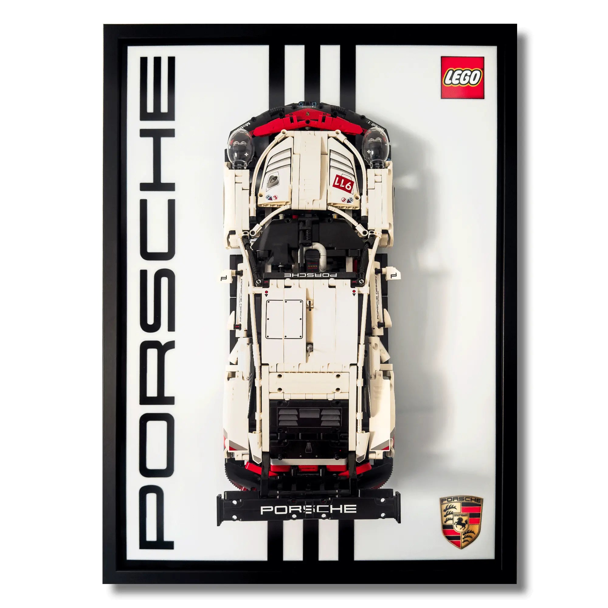 Acrylic Wall Display Mount & Frame for LEGO® Porsche 911 RSR 42096 – KIDIBI
